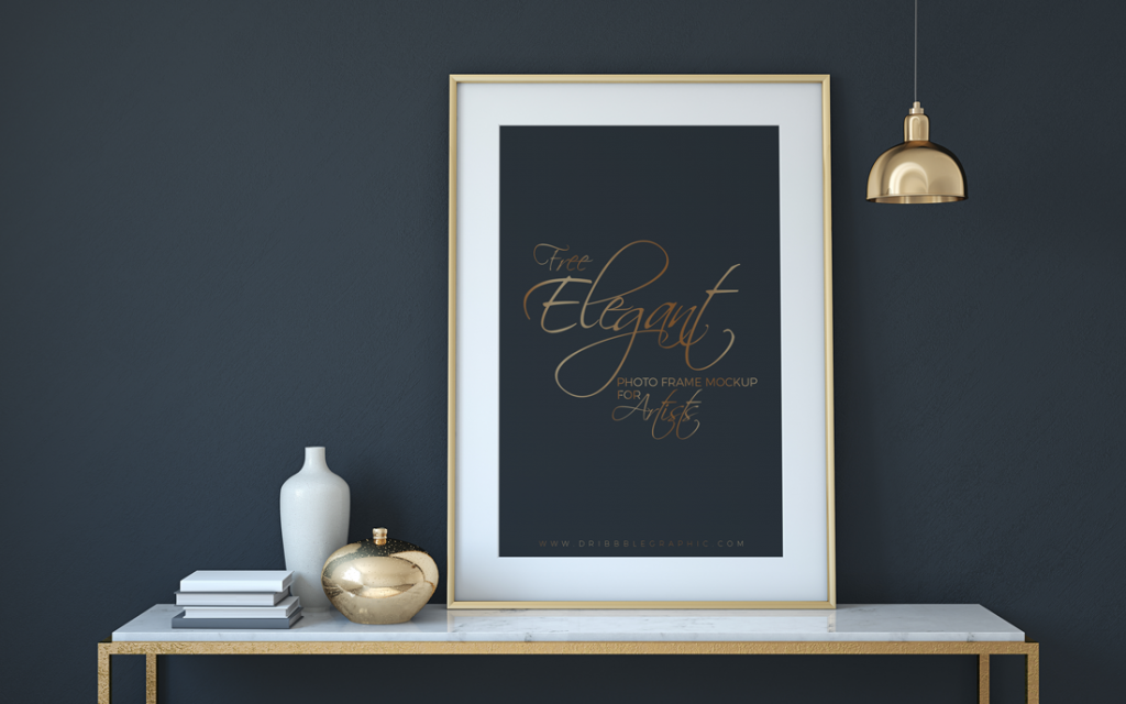 Free Elegant Photo Frame Mock-up Psd For Artists 2017