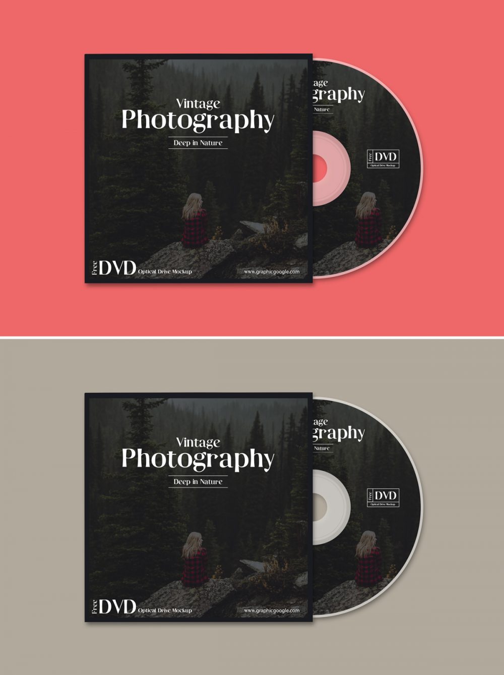 Free DVD Disk Cover Mockup
