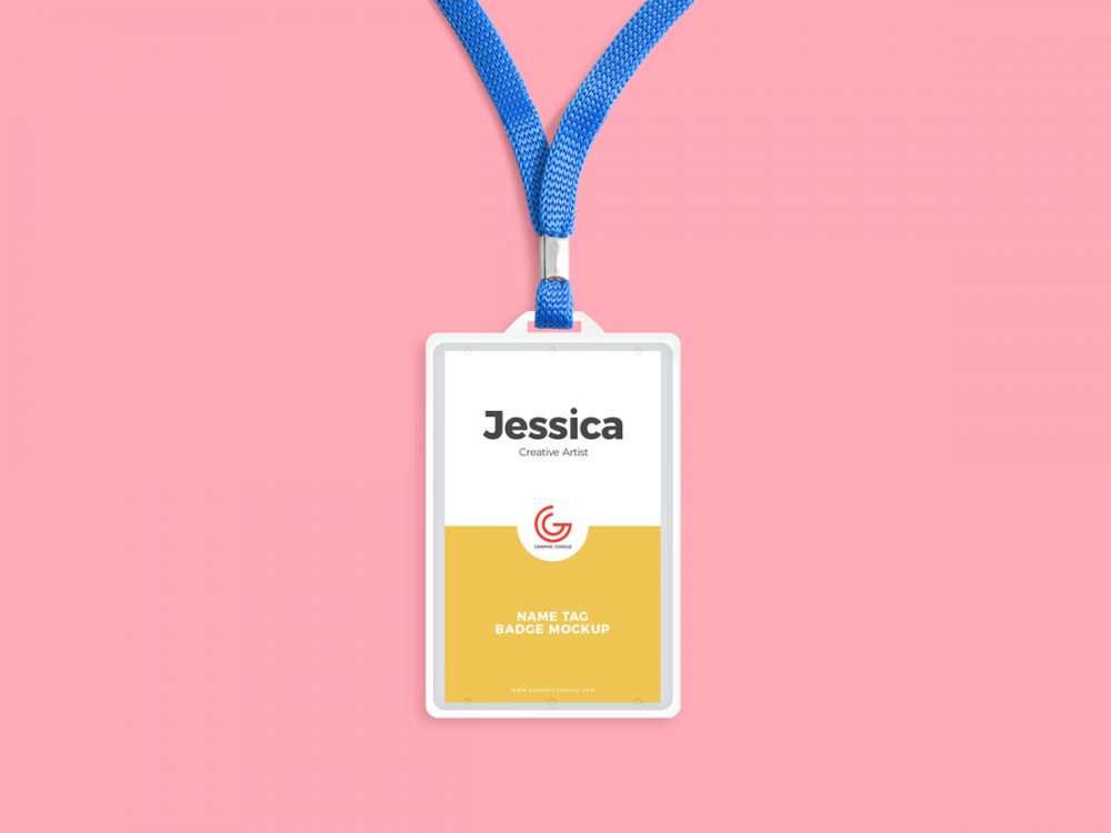 Free Office Name Tag Badge Mockup PSD - Free Mockup Zone