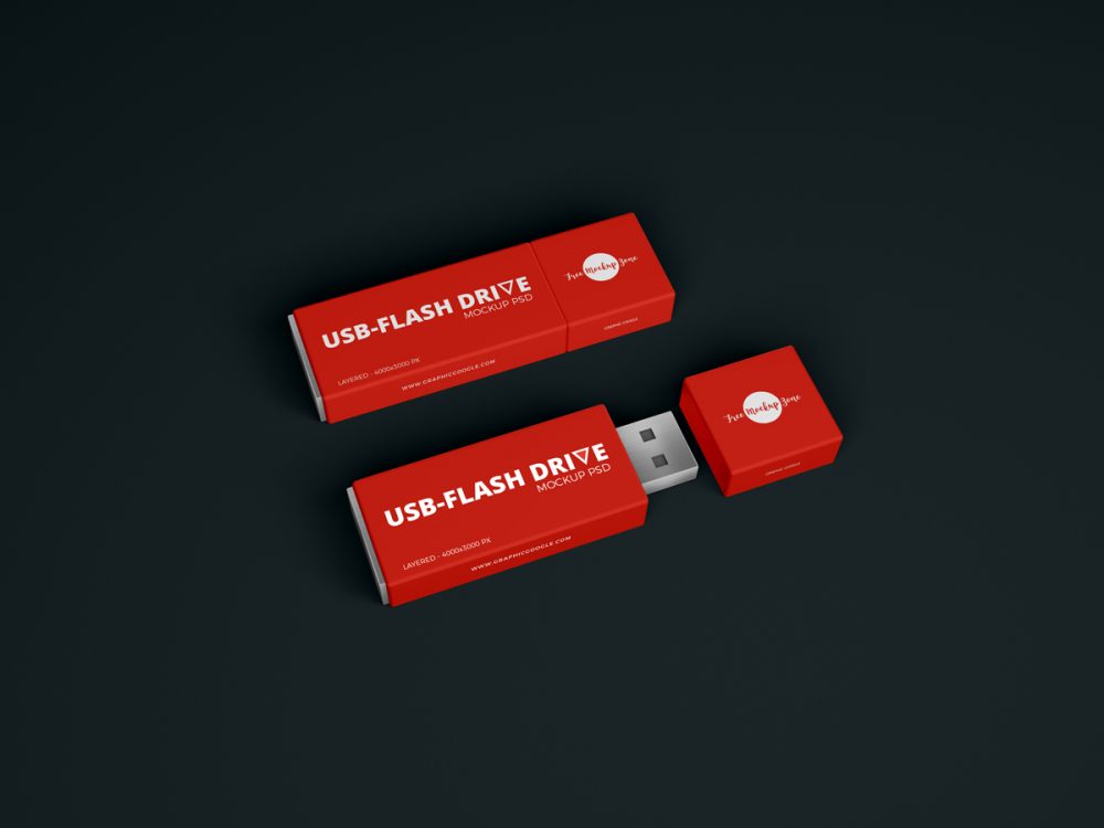 Free Flash Drive-USB Mockup PSD 2018 - Free Mockup Zone