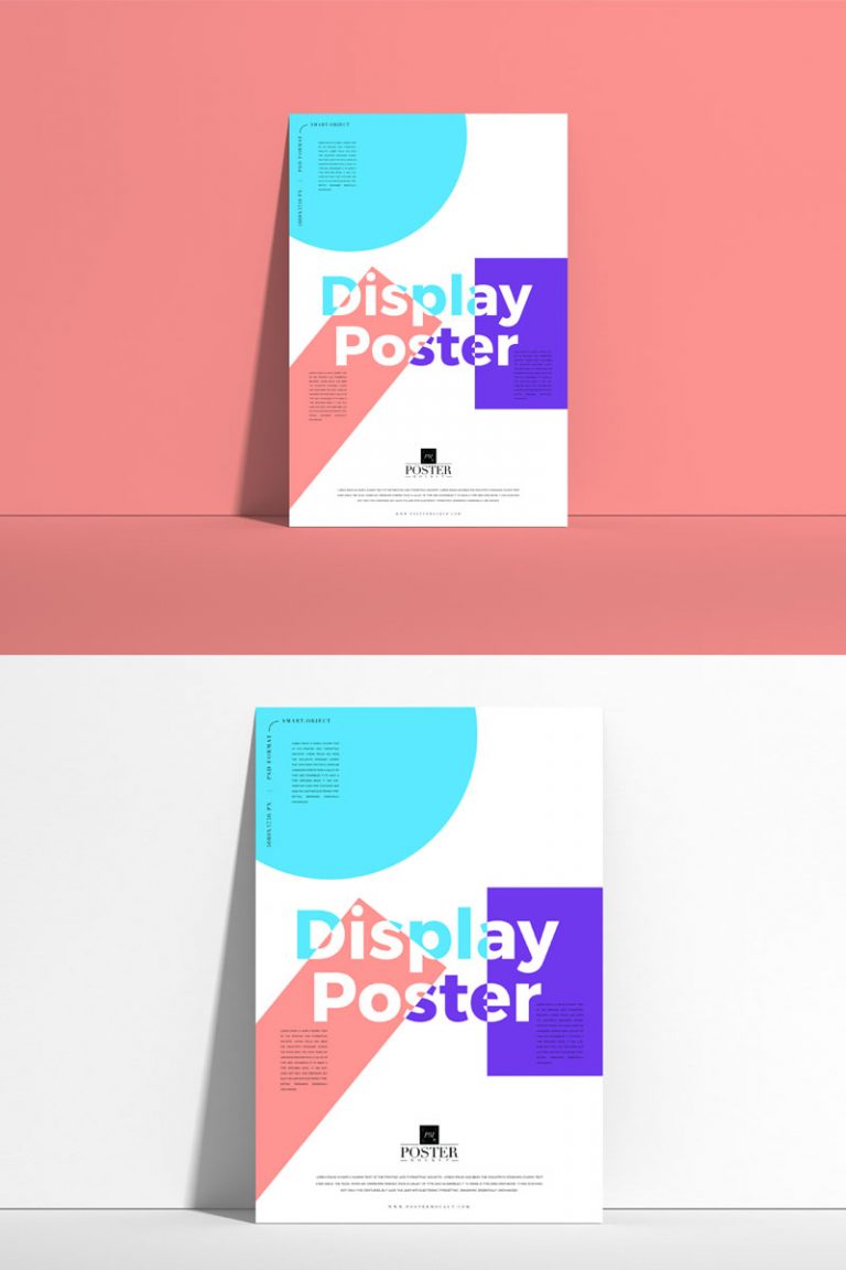 Free Front View Display Poster Mockup - Free Mockup Zone