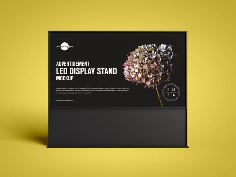 Free Advertisement LED Display Stand Mockup - Free Mockup Zone