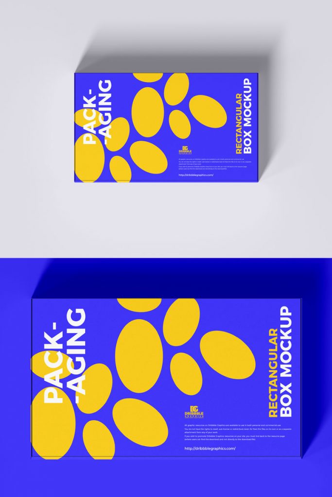 Free Top View Box Packaging Mockup - Free Mockup Zone