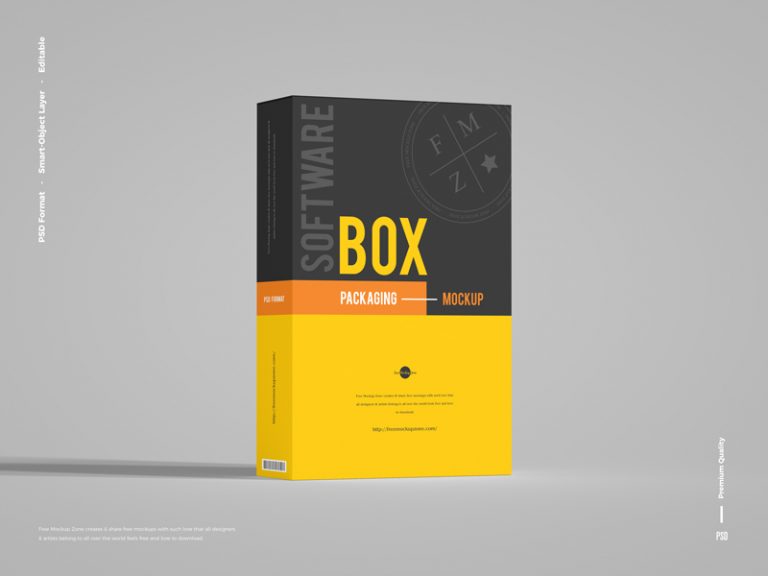 Free Software Box Packaging Mockup - Free Mockup Zone