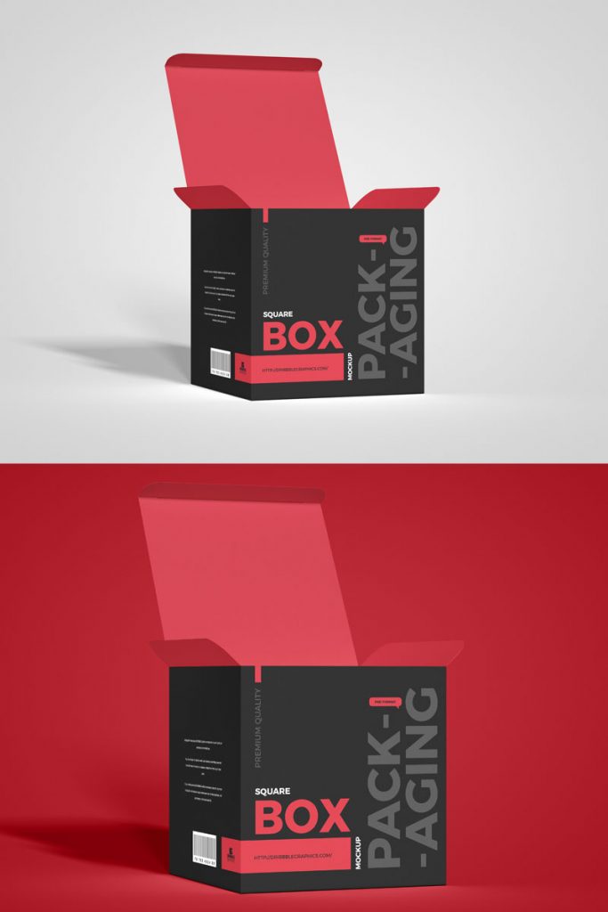 Free Modern Open Box Mockup - Free Mockup Zone