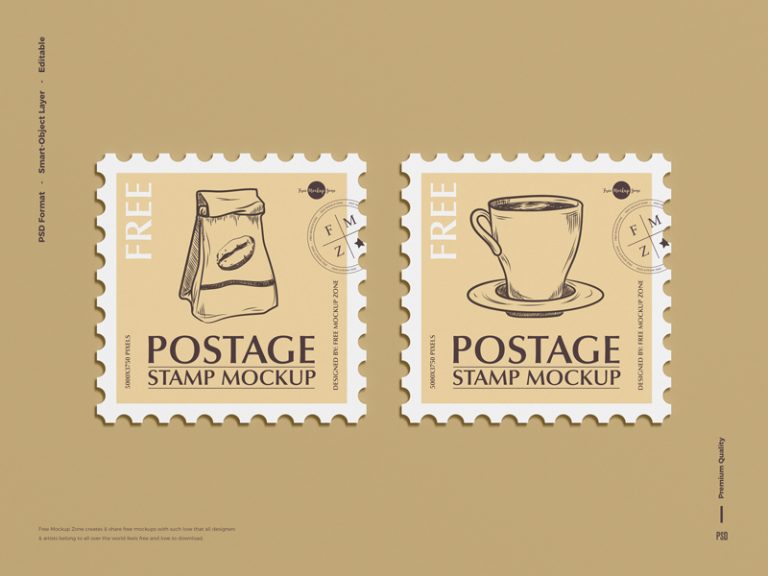 Free Postage Stamp Mockup - Free Mockup Zone