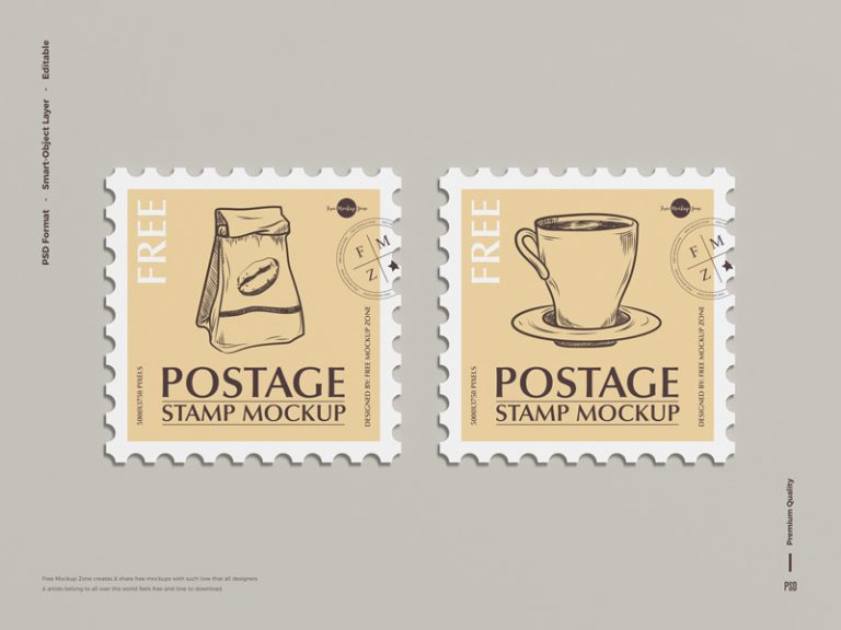 Free Postage Stamp Mockup - Free Mockup Zone