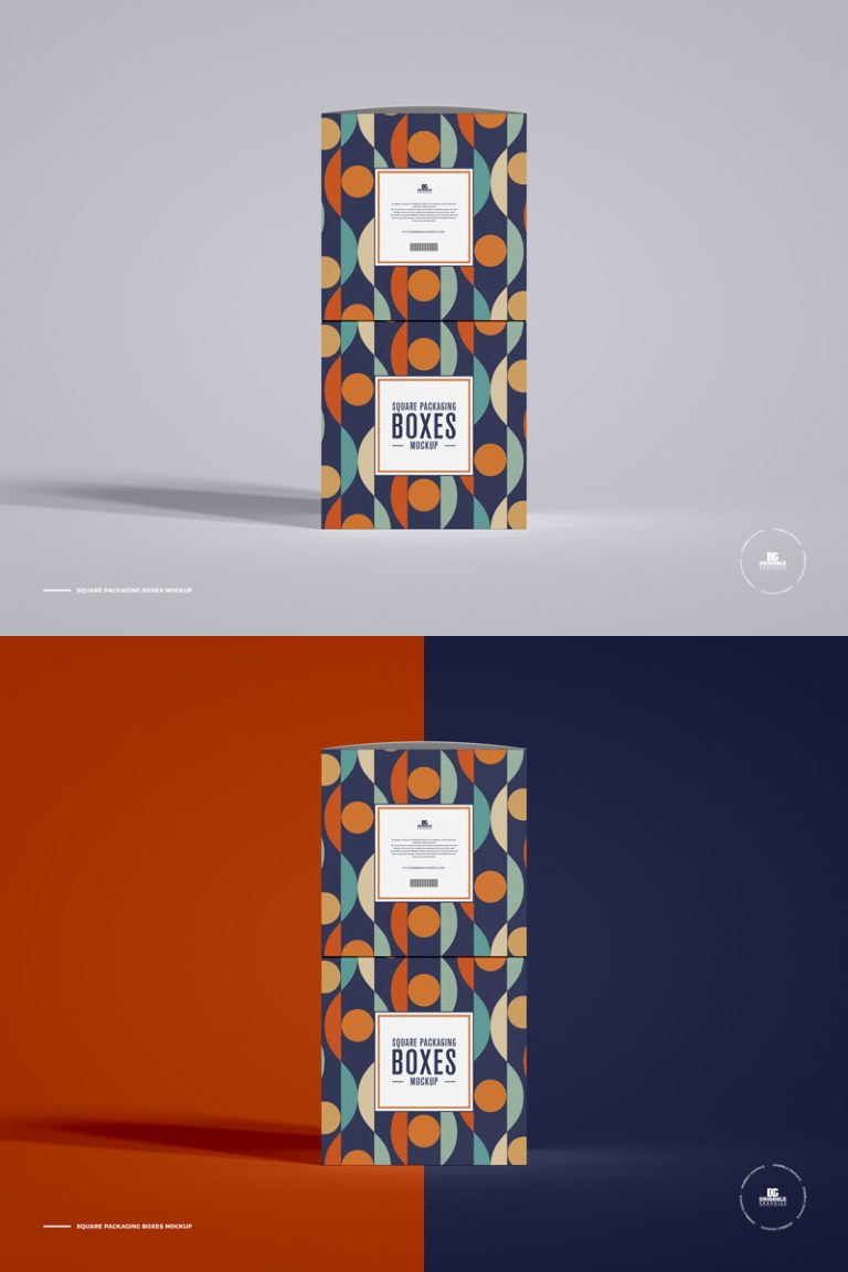 Free Two Boxes Packaging Mockup PSD - Free Mockup Zone