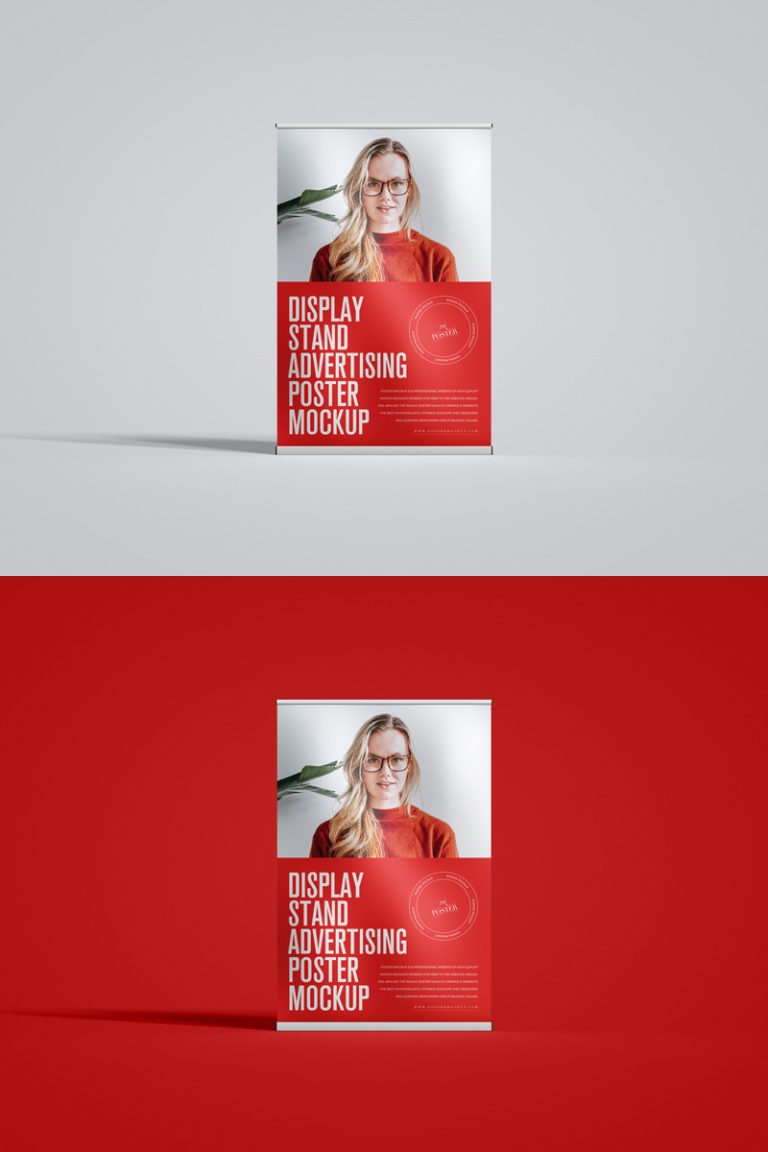 Free Display Advertising Poster Mockup - Free Mockup Zone