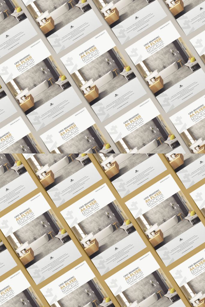 Free Branding Grid Flyer Mockup - Free Mockup Zone