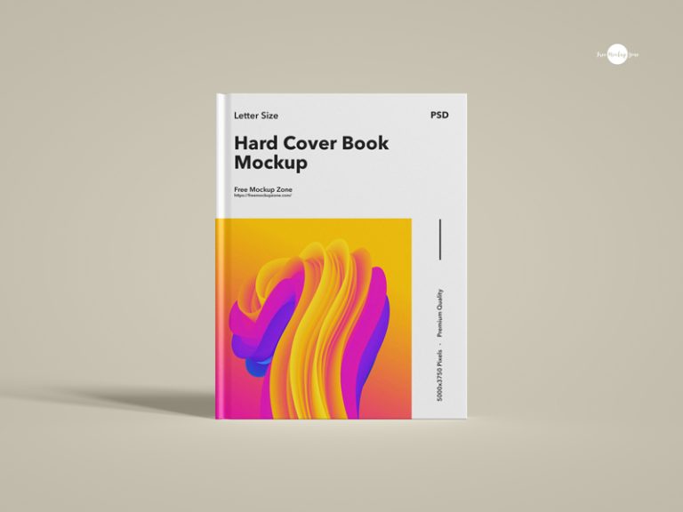 Free Hard Cover Letter Size Book Mockup - Free Mockup Zone