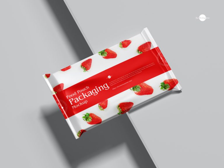 Free Premium Food Pouch Packaging Mockup - Free Mockup Zone