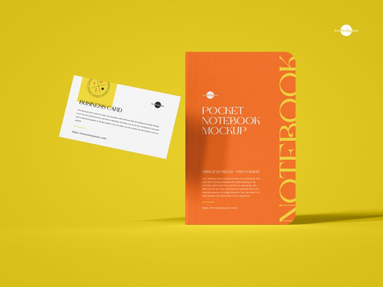Free Pocket Notebook Stationery Mockup - Free Mockup Zone