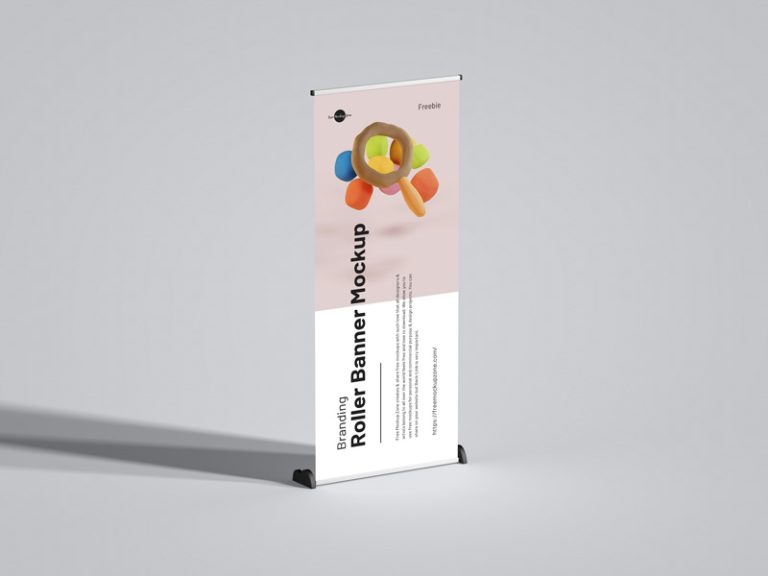 Free Branding Roller Banner Mockup - Free Mockup Zone