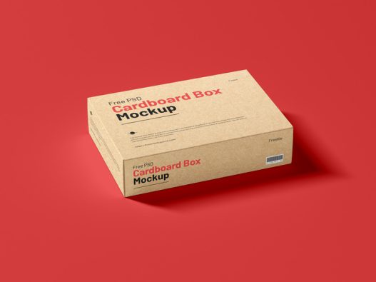 Free PSD Cardboard Box Mockup - Free Mockup Zone